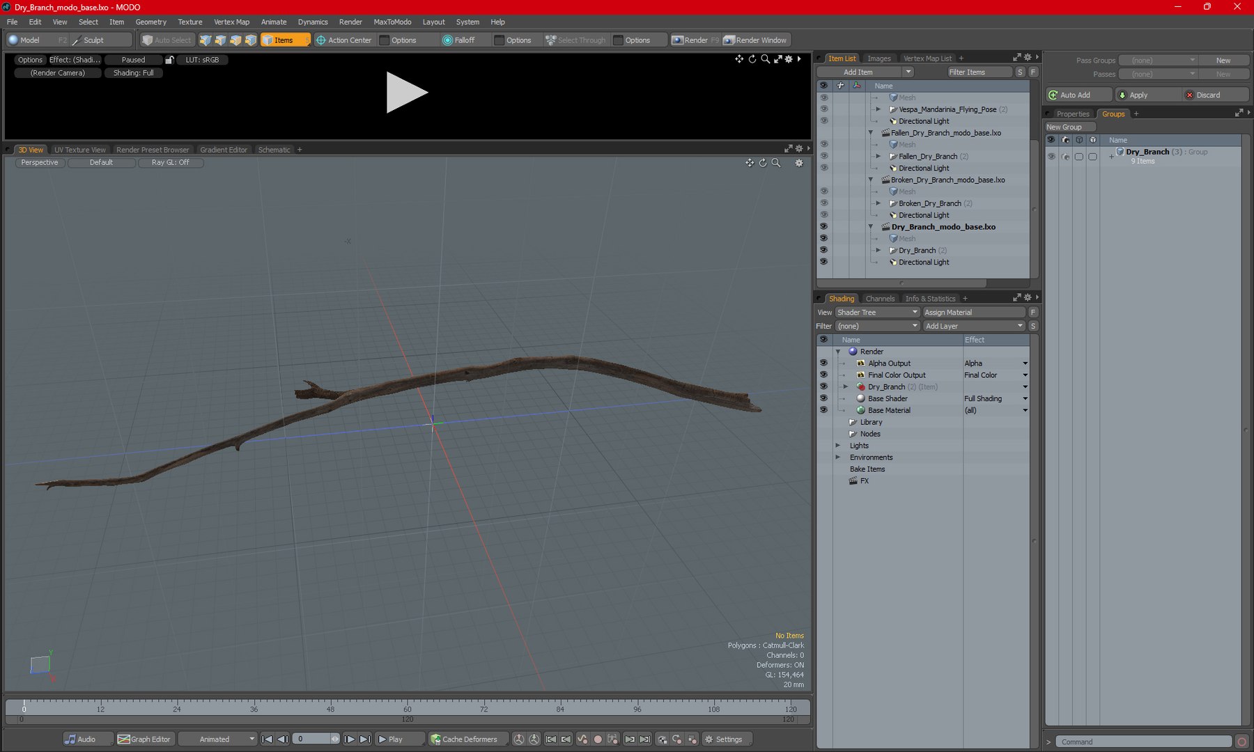 Dry Branch 3D Model - TurboSquid 2274439