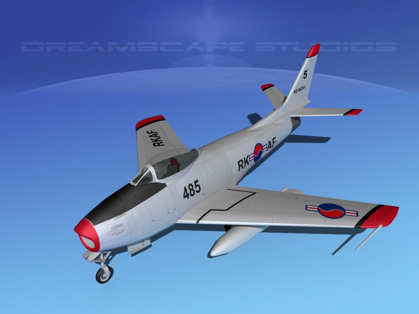 3d North American F-86 Sabre Model