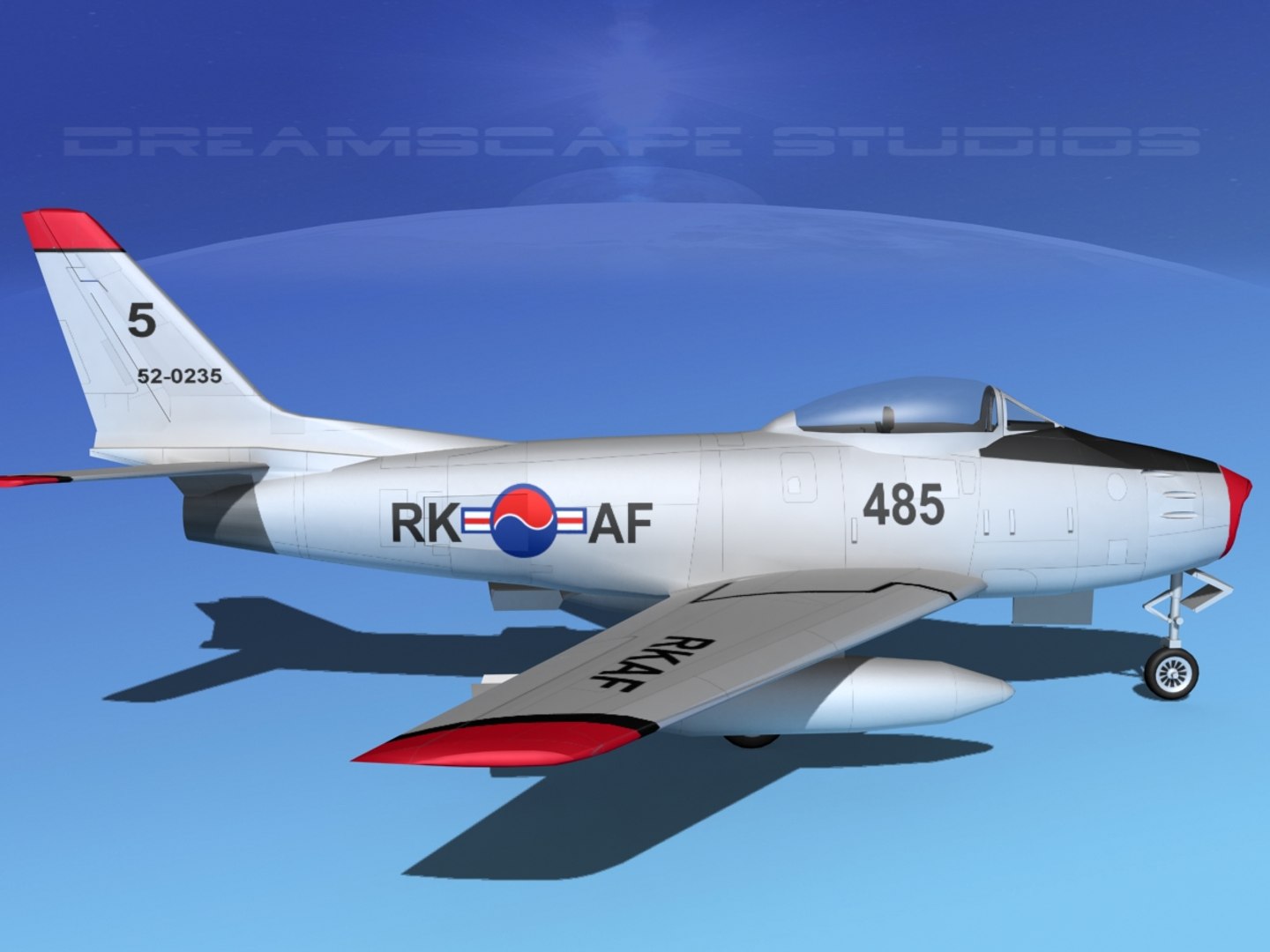3d North American F-86 Sabre Model