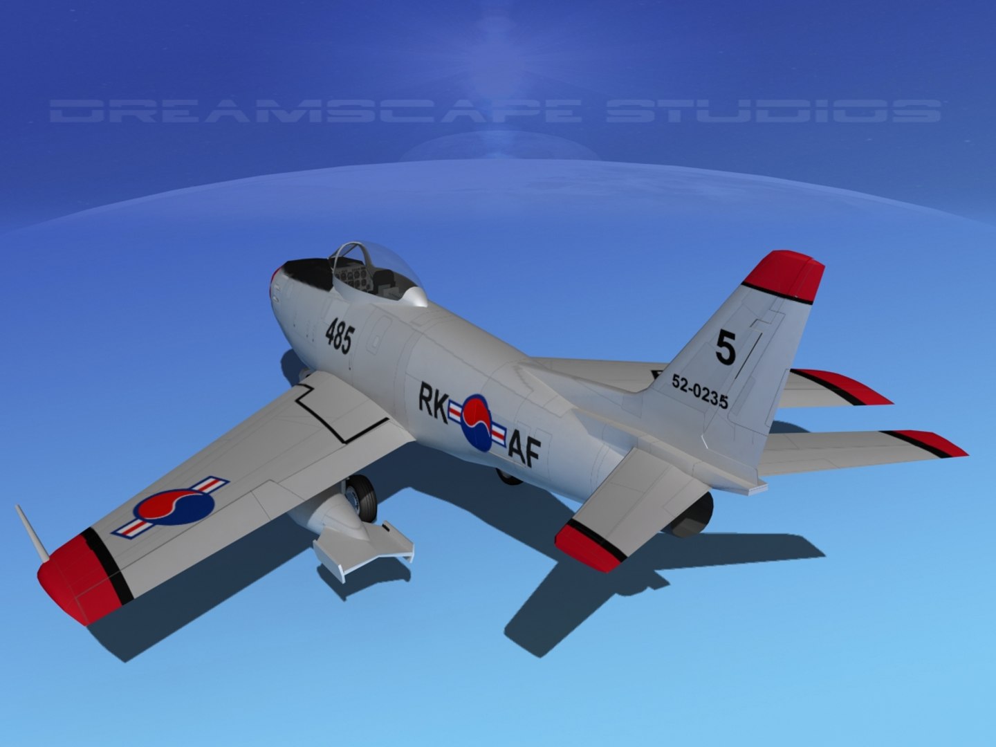 3d North American F-86 Sabre Model