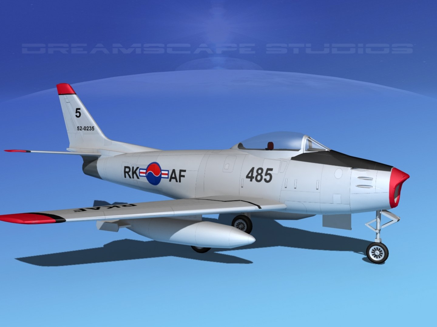 3d North American F-86 Sabre Model