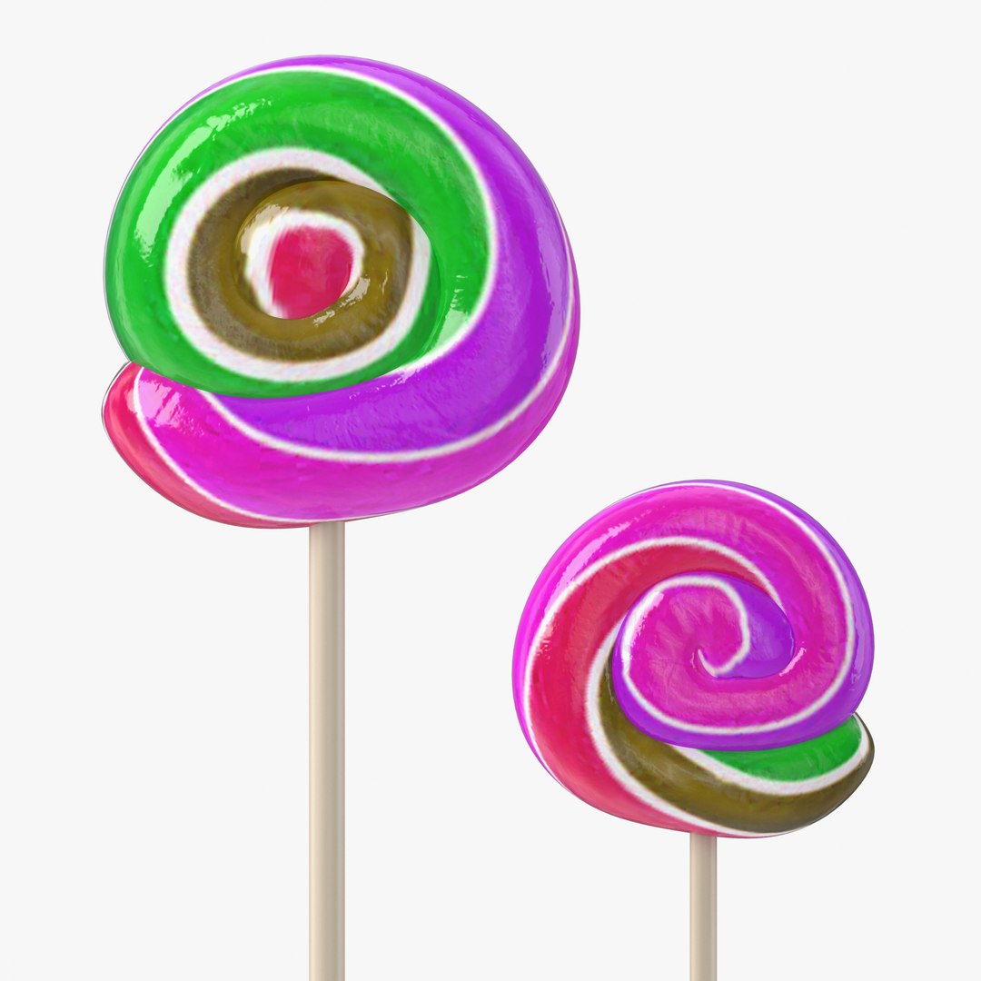 Lollipop Colors 3d Model