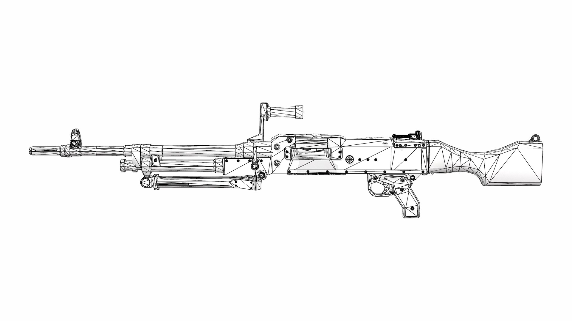 Military Combat Machine Gun Model - TurboSquid 1973624
