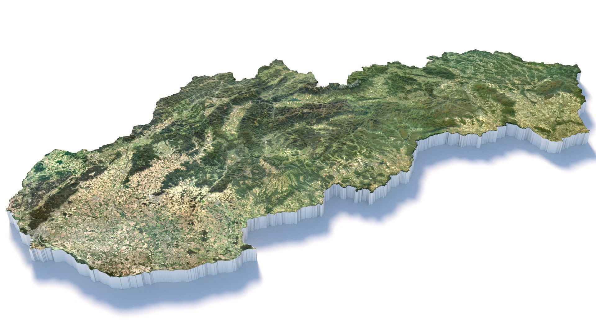 Slovakia Slovensko Terrain Map Model - TurboSquid 2336730