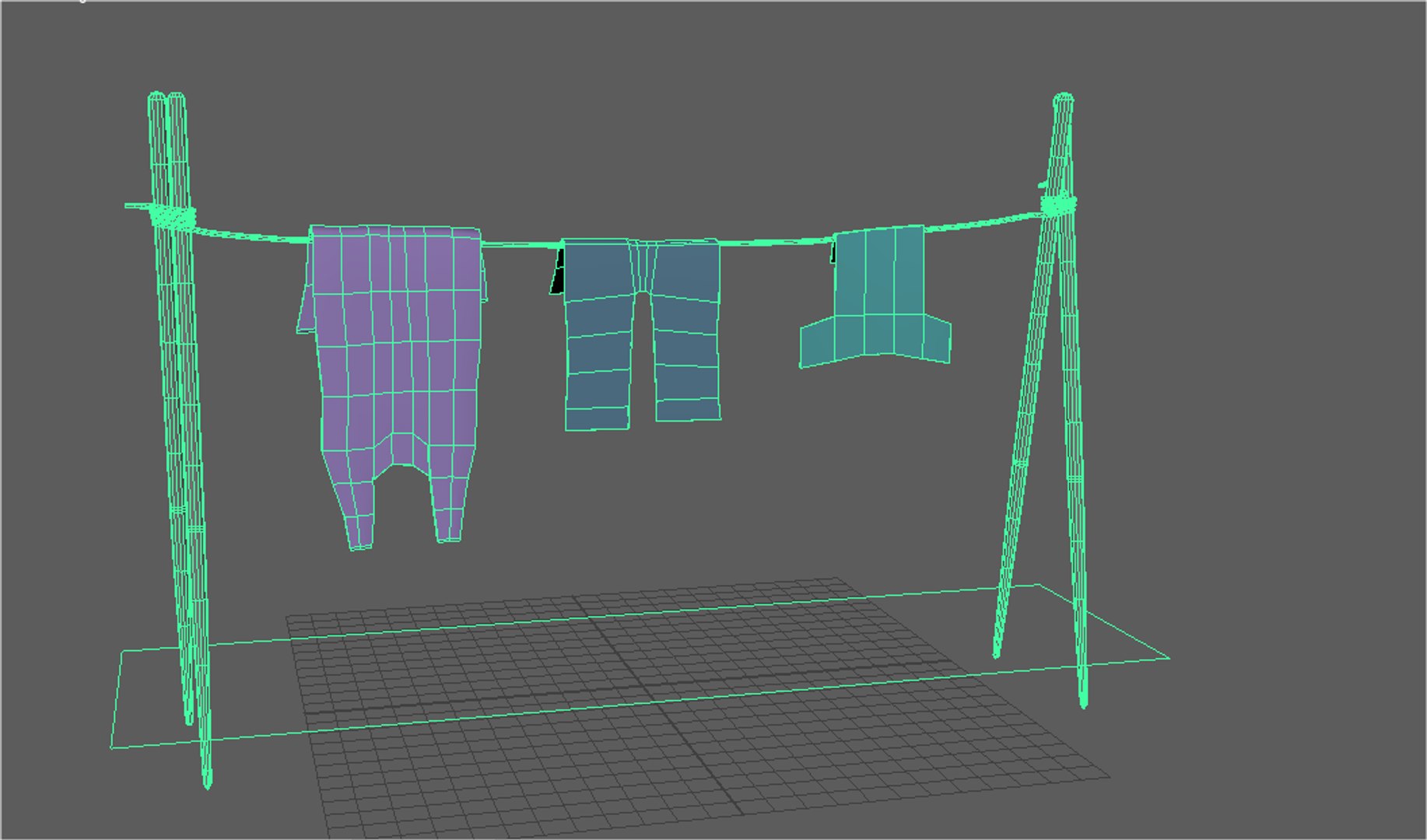 3D Clothes Line Model - TurboSquid 1763253