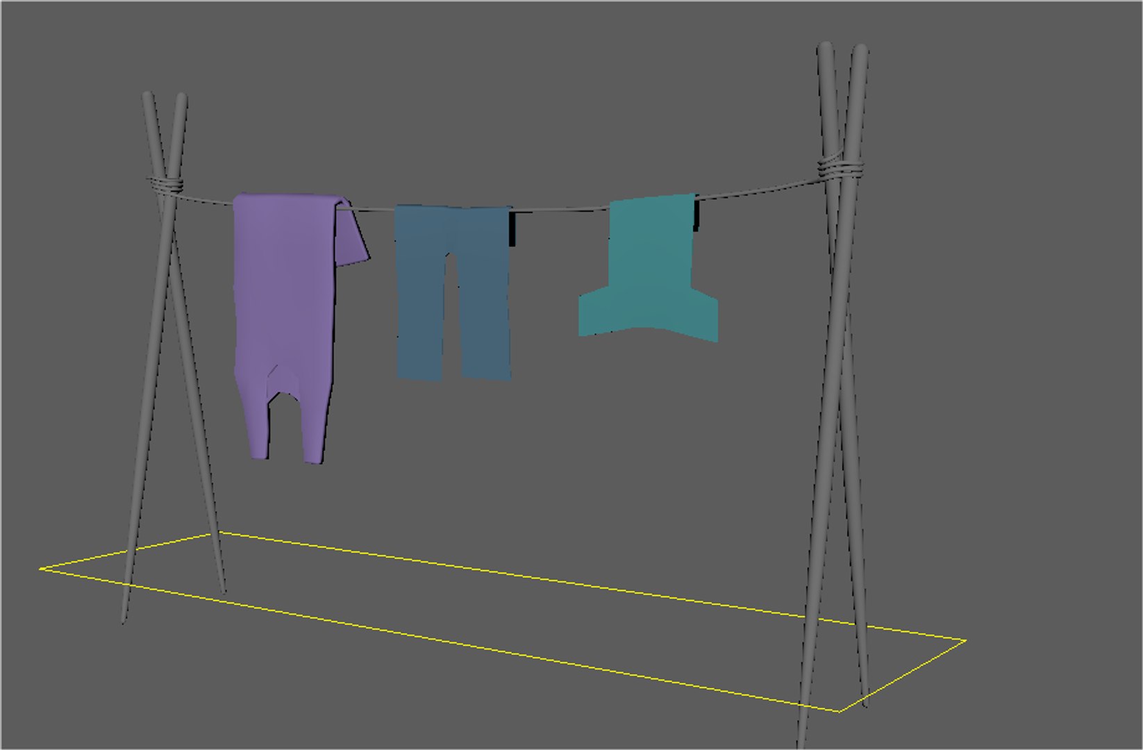 3D Clothes Line Model - TurboSquid 1763253