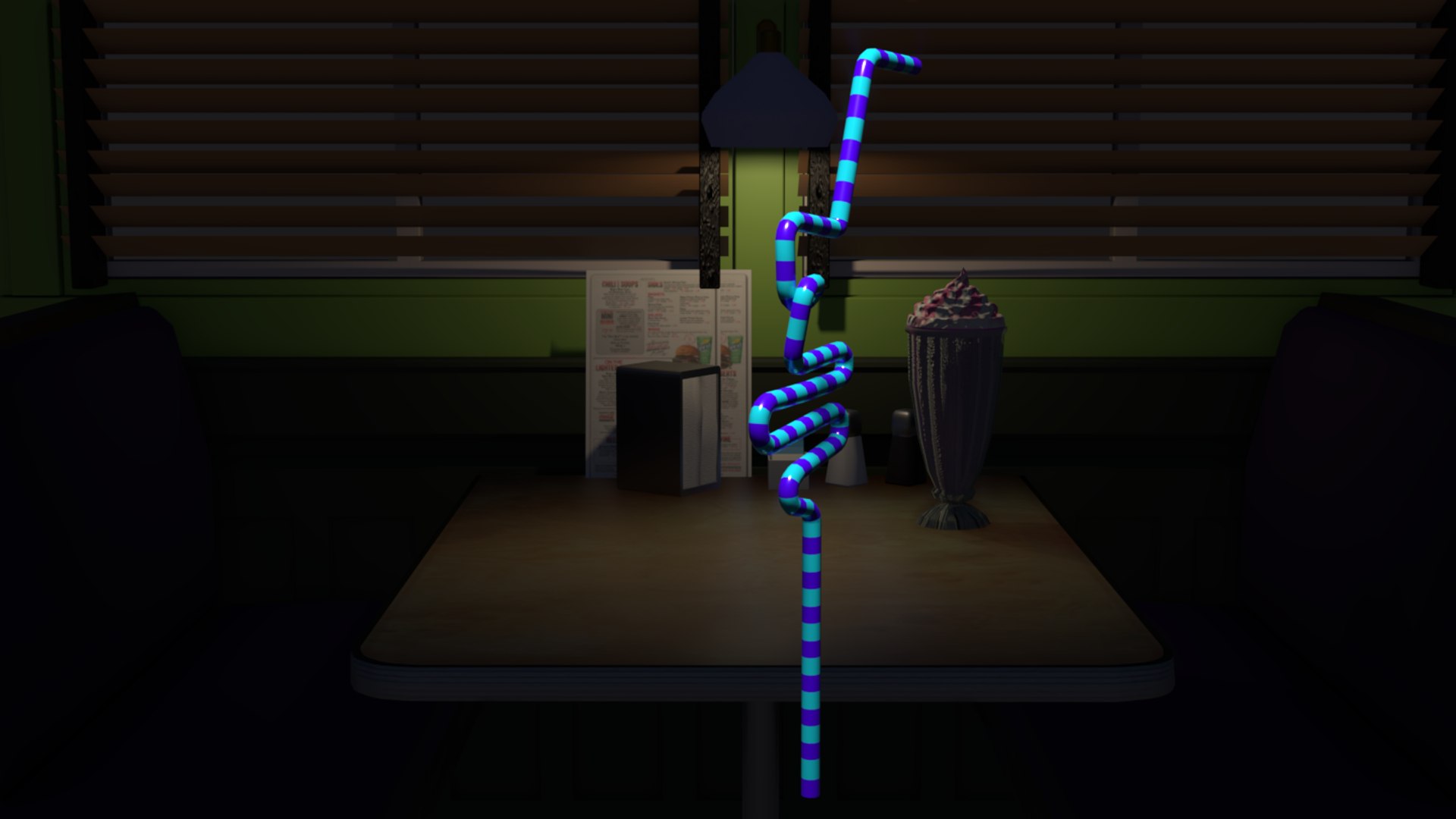 3D Crazy Straw Letter E - TurboSquid 1801251