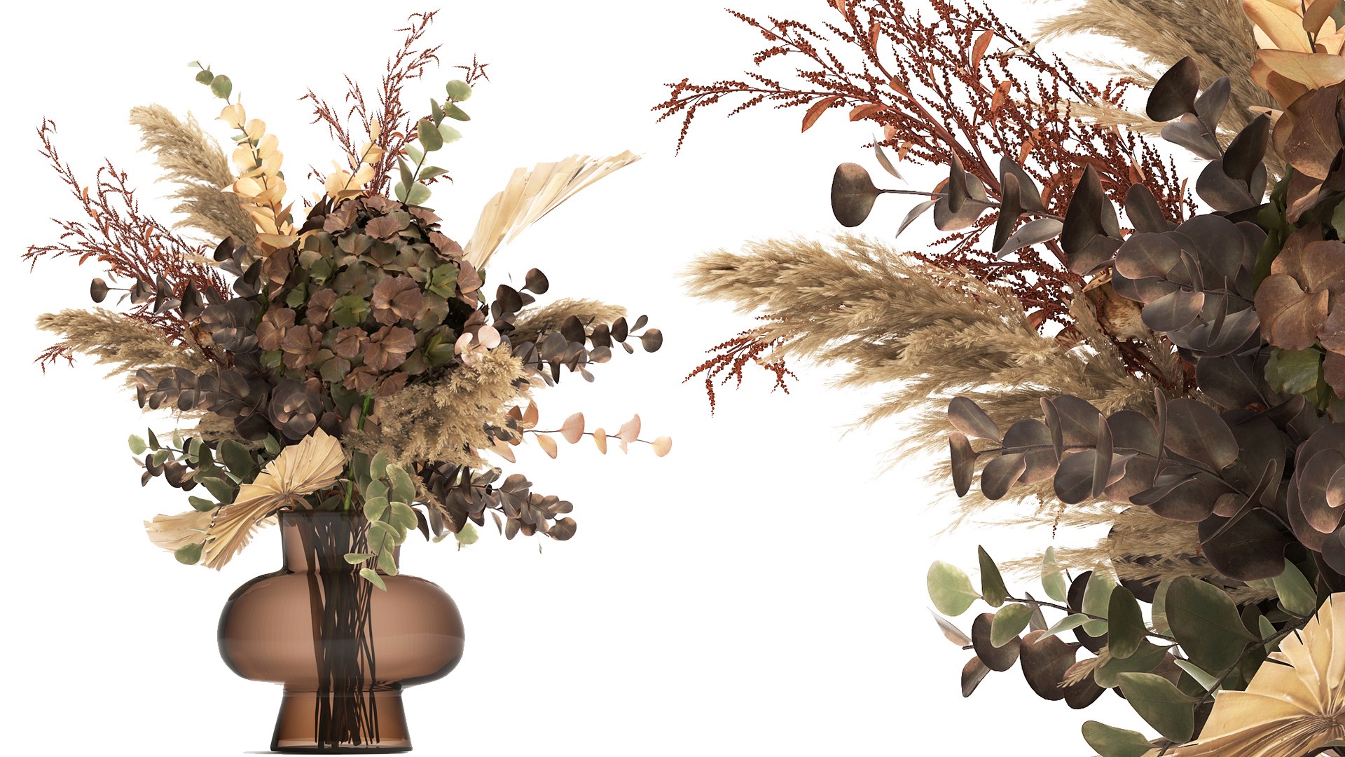 3D model Bouquet of dried flowers in a vase 161 - TurboSquid 1782611