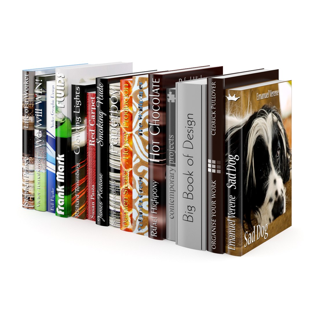 Book Set 3d Model