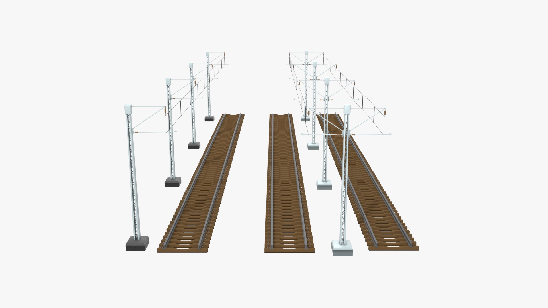3D Rail Traction Poles Model - TurboSquid 1944157