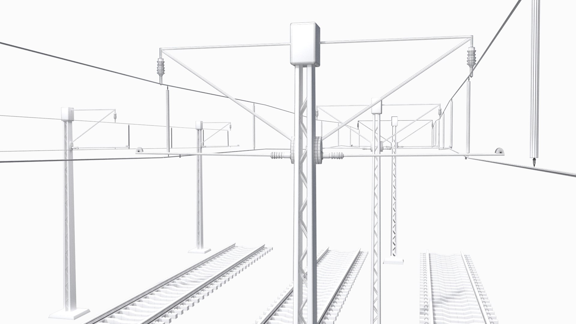3D Rail Traction Poles Model - TurboSquid 1944157