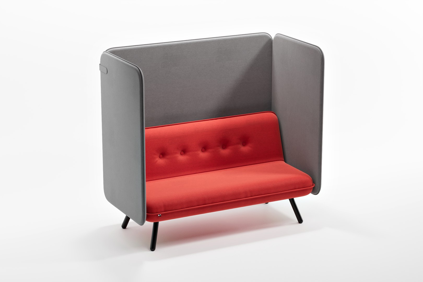 Two Seater Sofa With Acoustic Screen - Koenig Neurath 3D Model ...