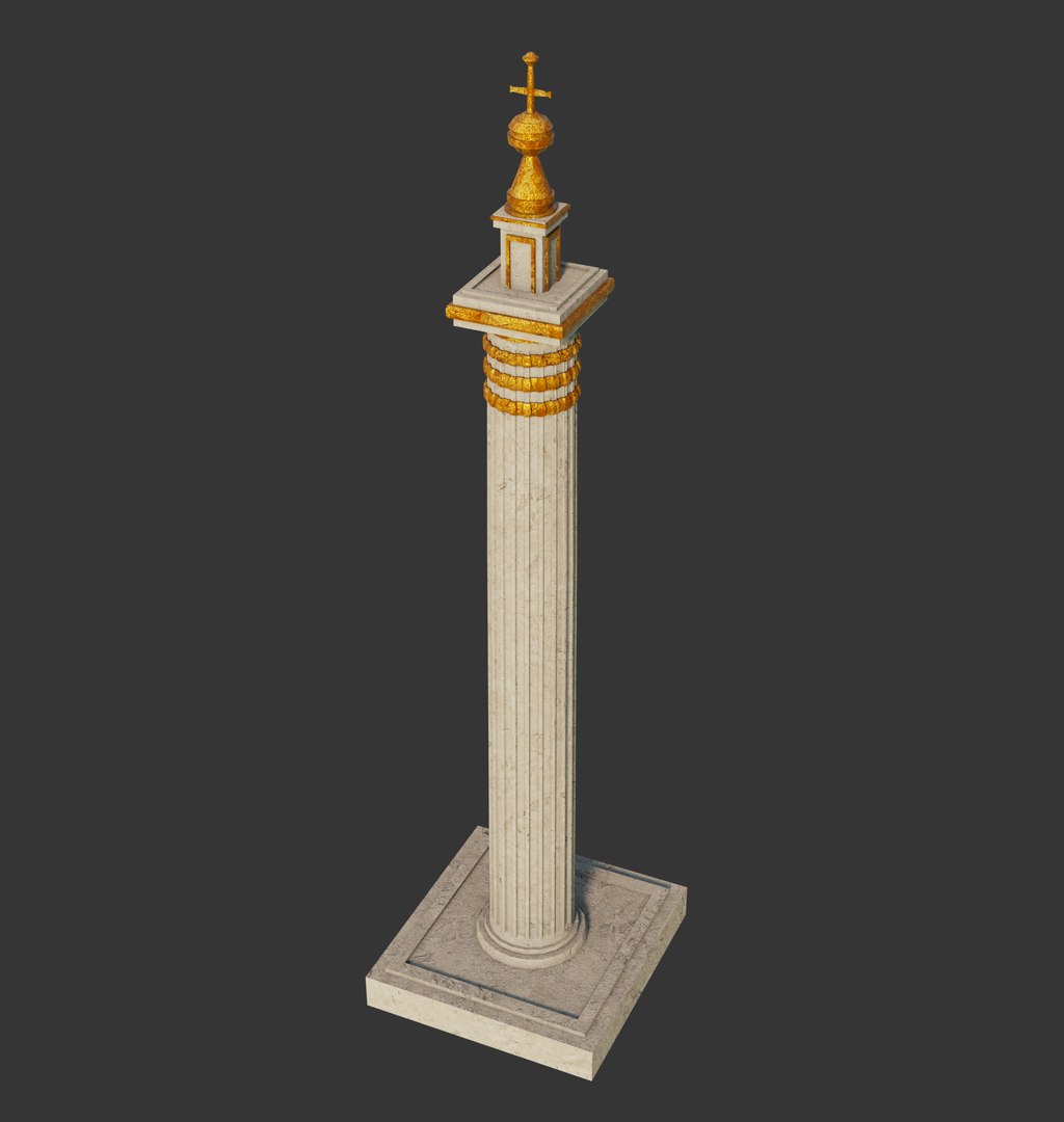 3D Ancient Classic Column Model - TurboSquid 2255559