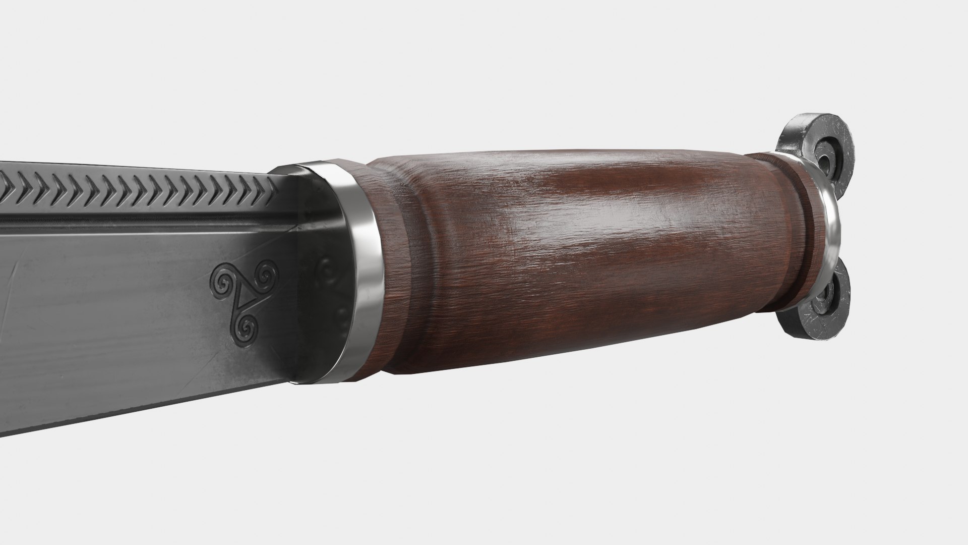 3D Seax Knife Handle - TurboSquid 1494165