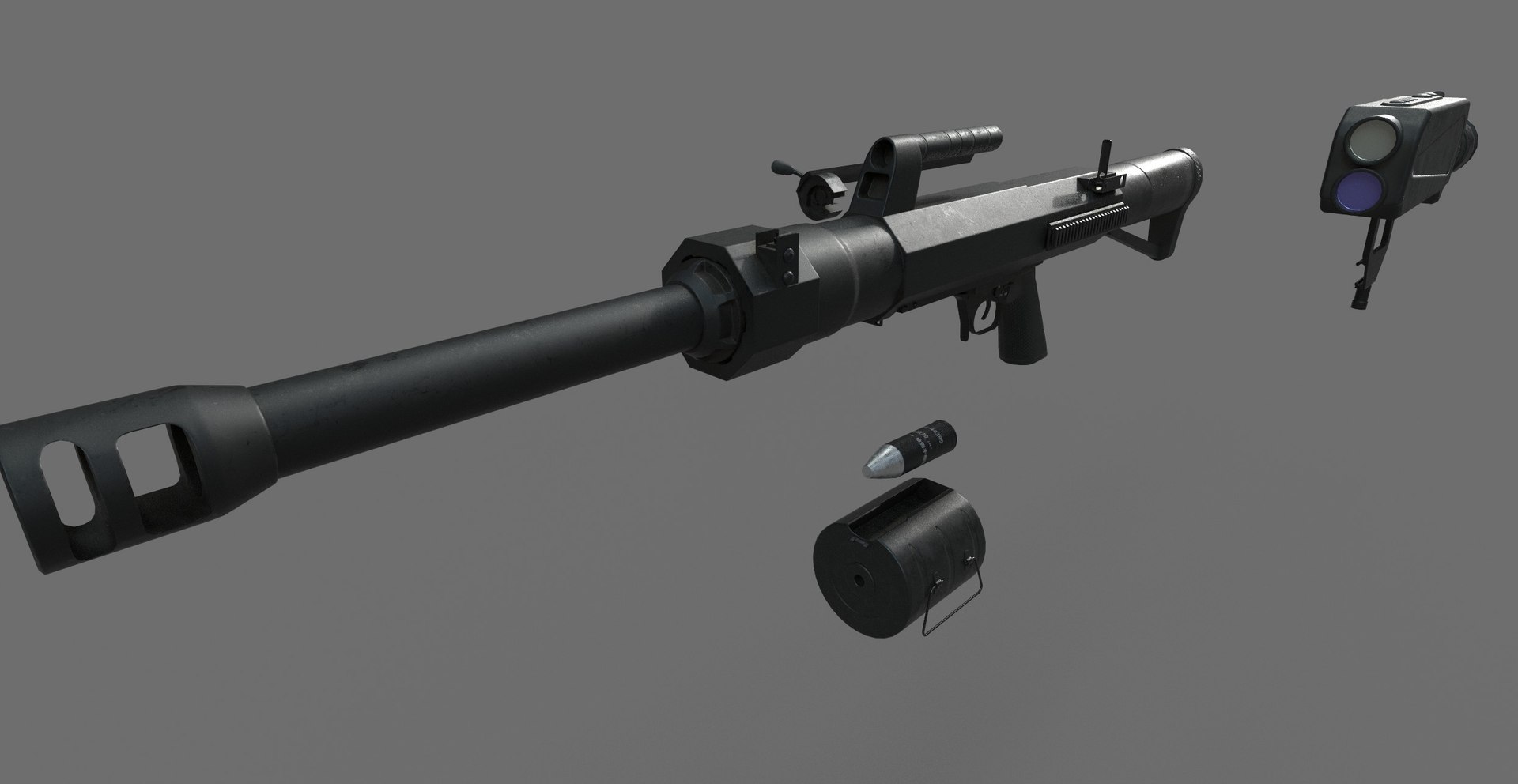 Lançador de granadas automático chinês QLU-11 LG-5 Modelo 3D ...