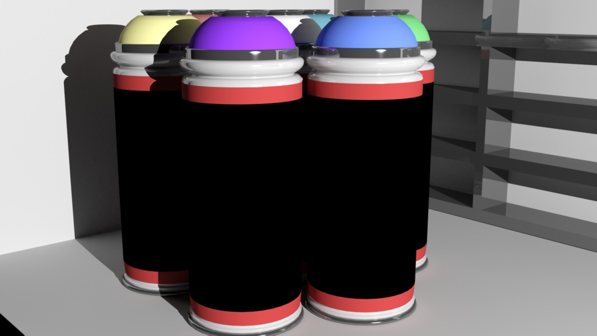 3ds max graffiti cans