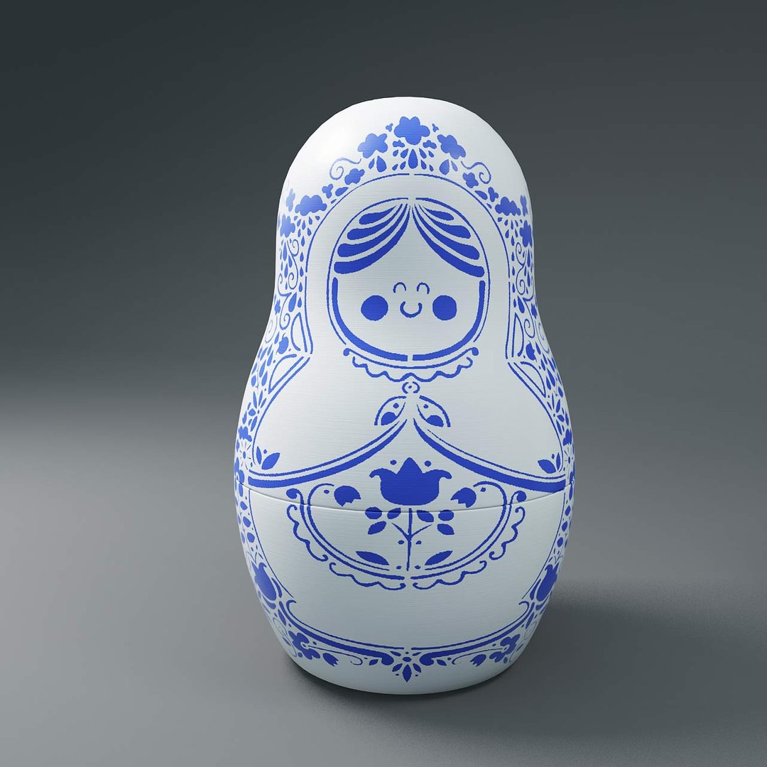 matryoshka nesting dolls 3d model
