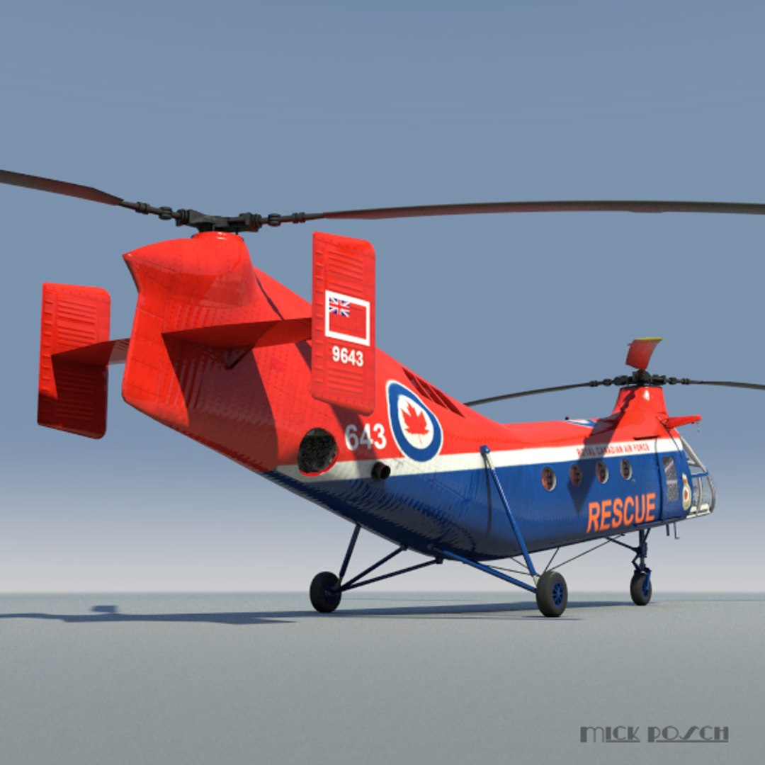 Piasecki H-21c 3d Model