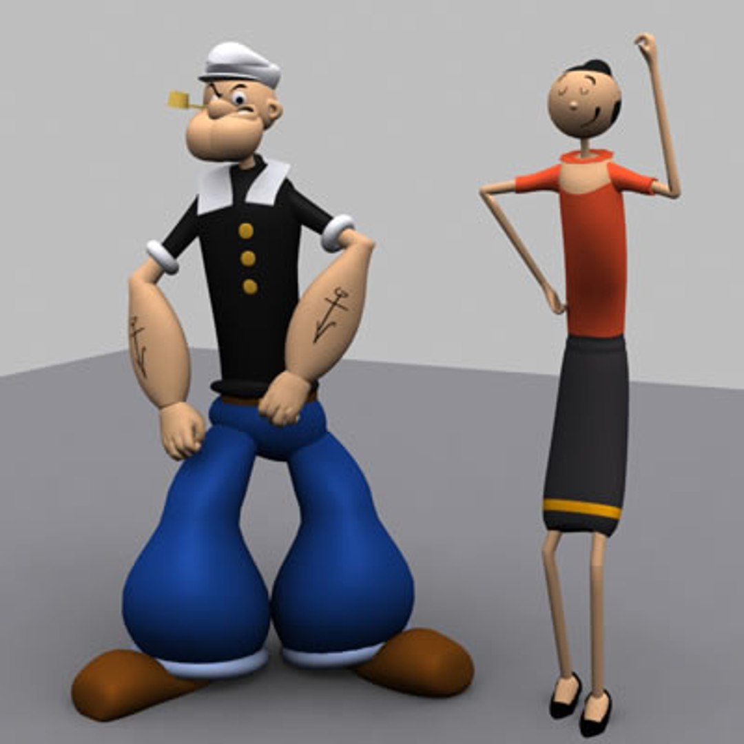 3d Cartoon Characters Popeye Man