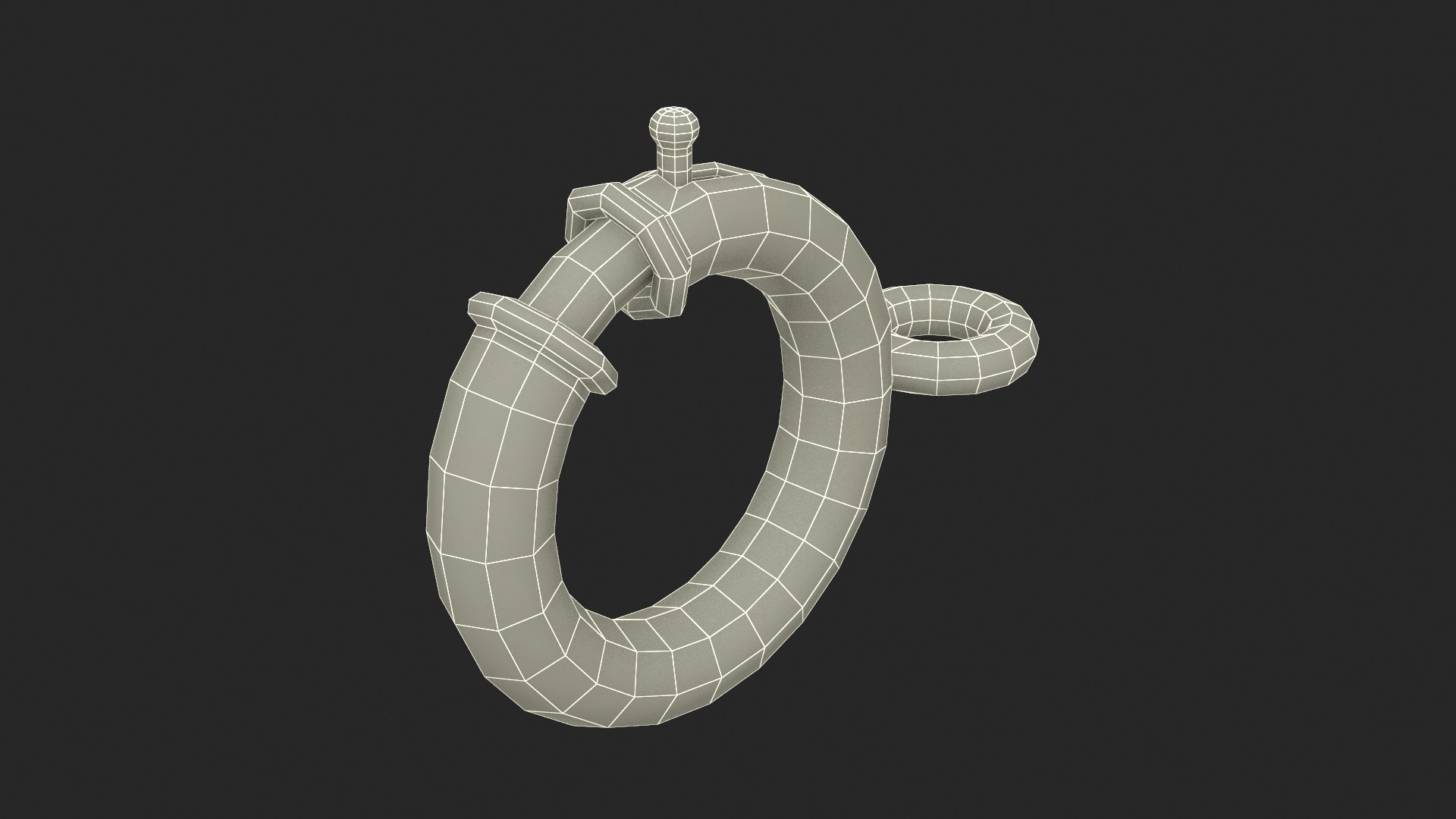 Spring Ring Jewelry Clasp Gold 3D - TurboSquid 2123876