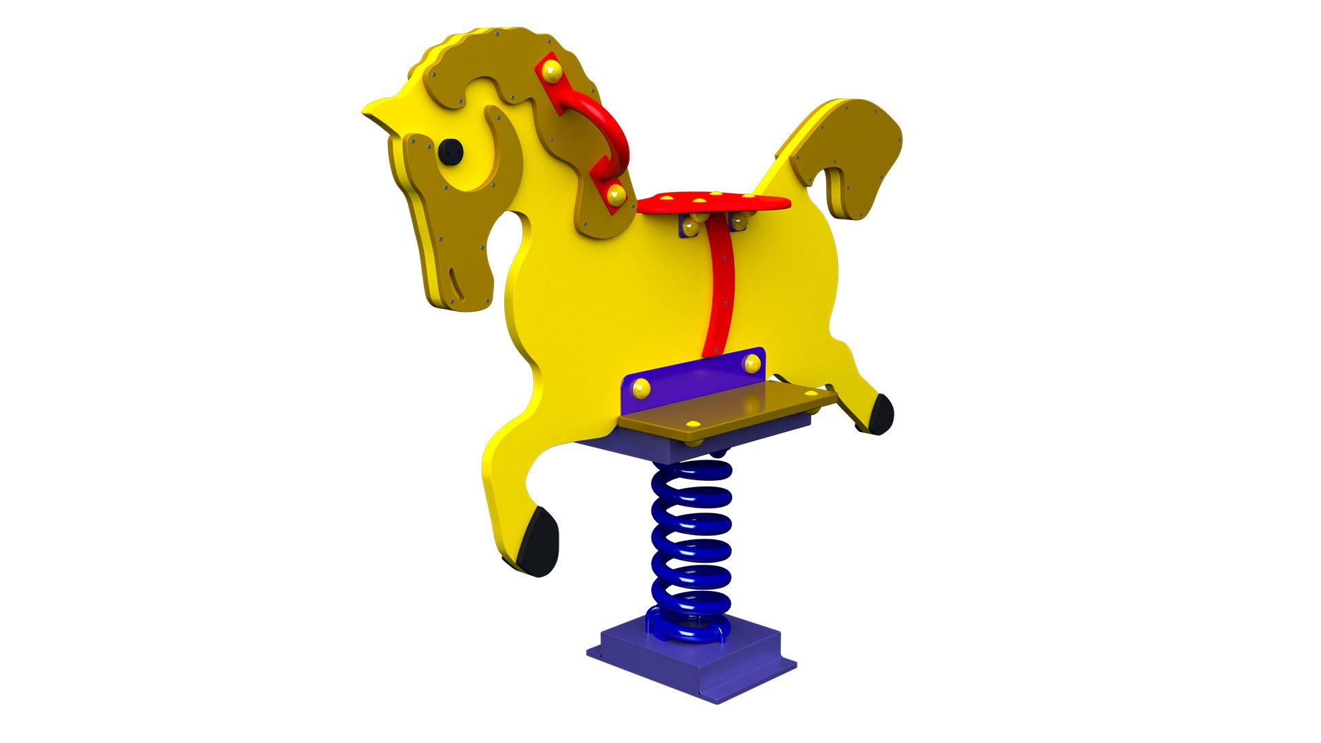 Children Swing Horse 3D Model - TurboSquid 2141004