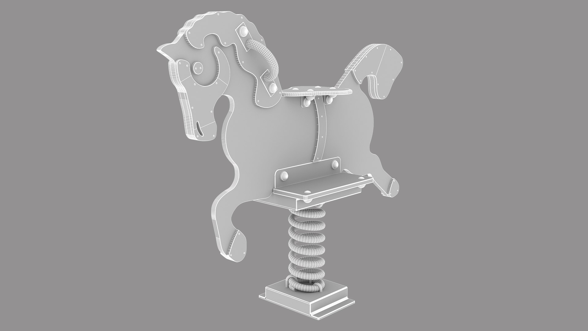 Children Swing Horse 3D Model - TurboSquid 2141004