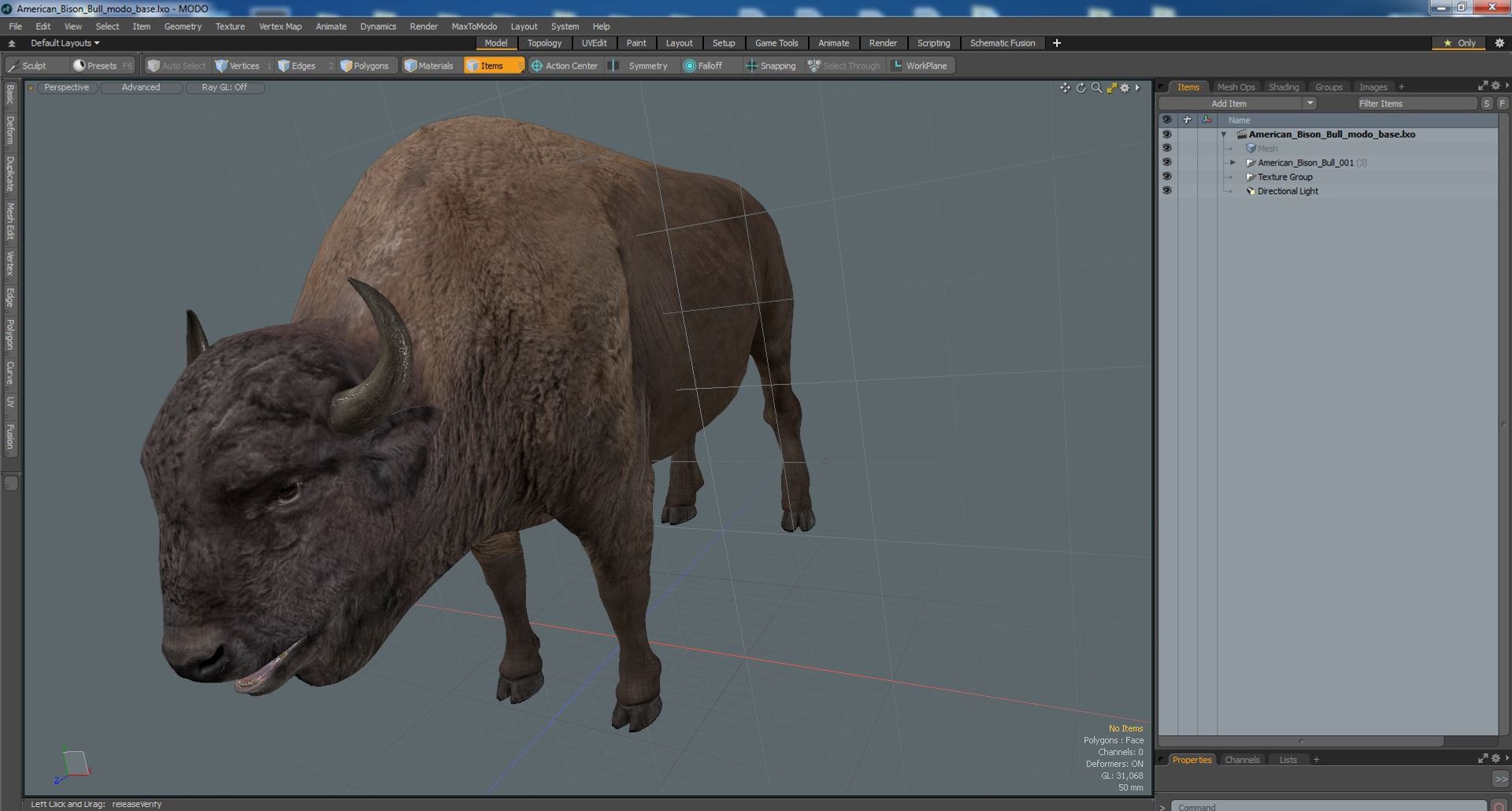 3D American Bison Bull - TurboSquid 2134073