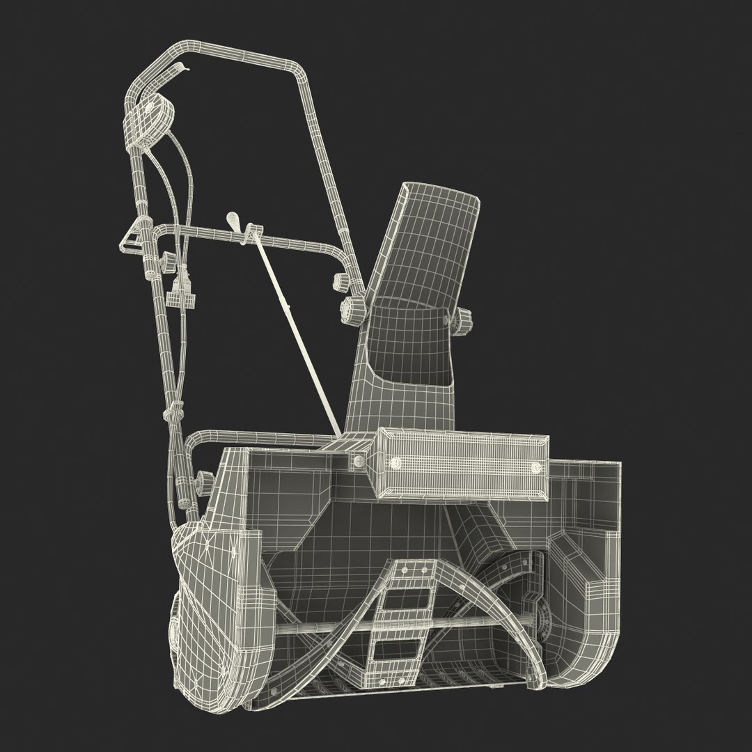Electric Snow Blower 3d Model