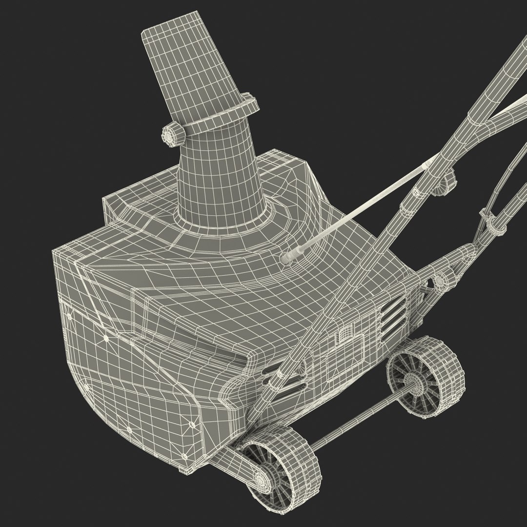 Electric Snow Blower 3d Model