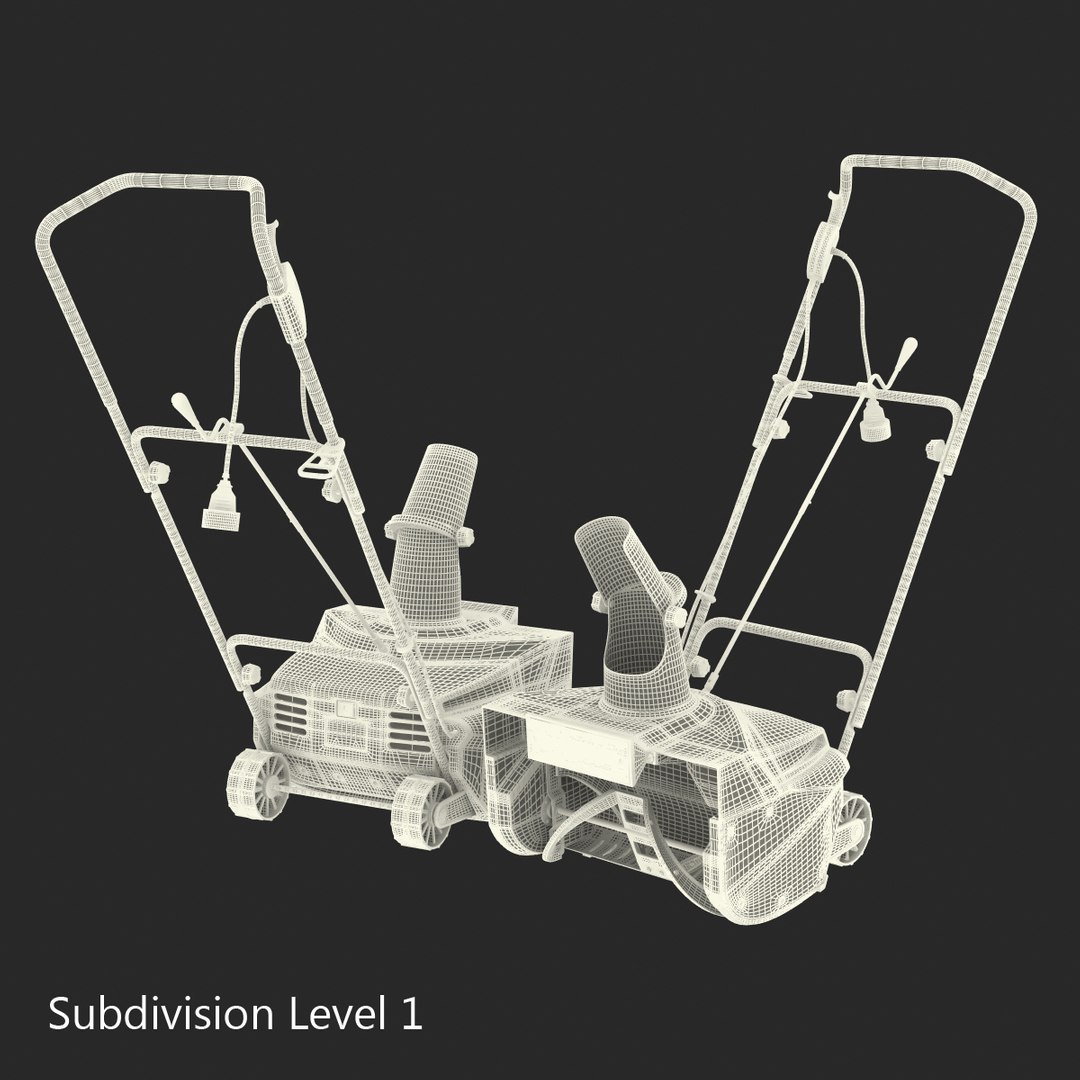 Electric Snow Blower 3d Model