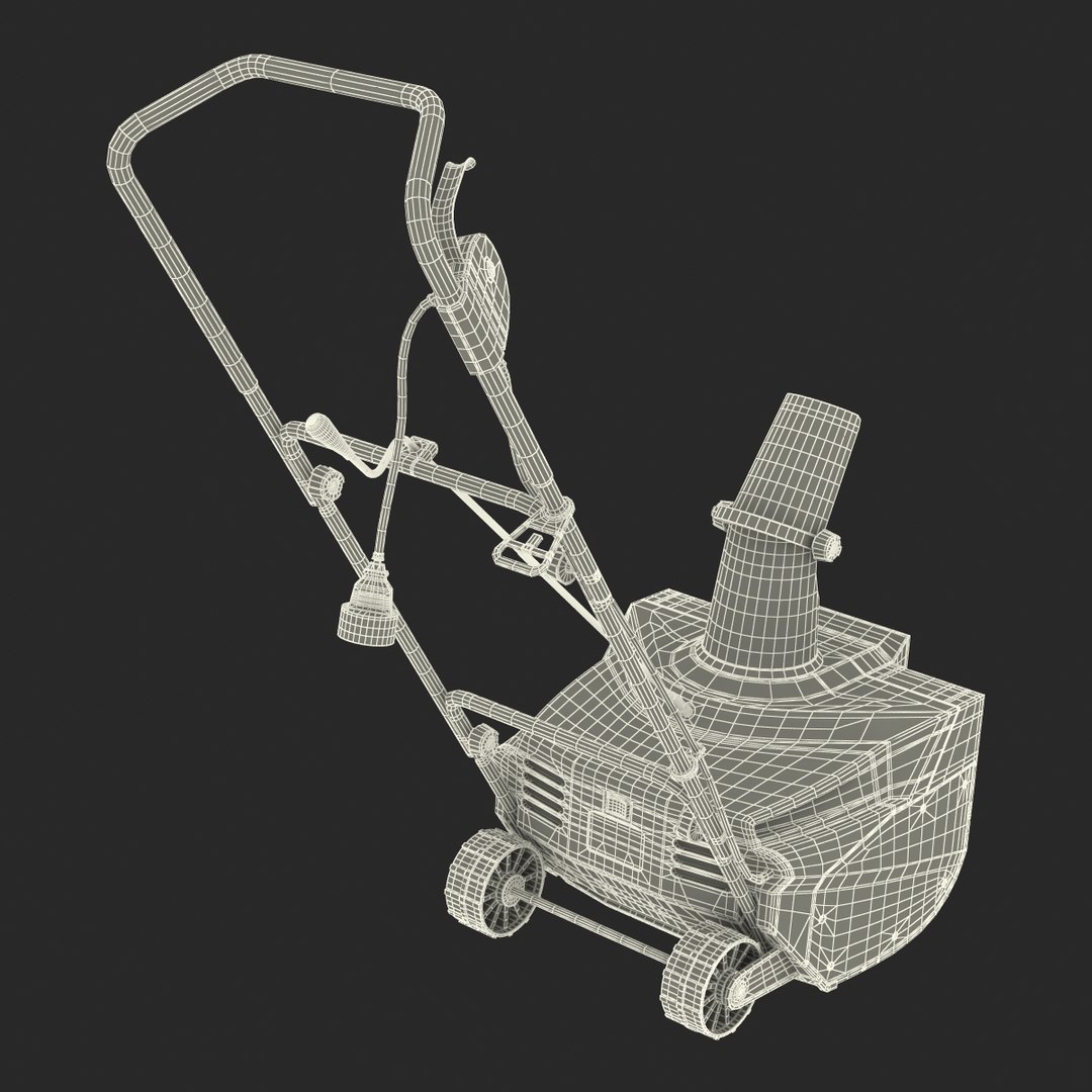 Electric Snow Blower 3d Model