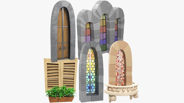 Stylized window 3D - TurboSquid 1687113