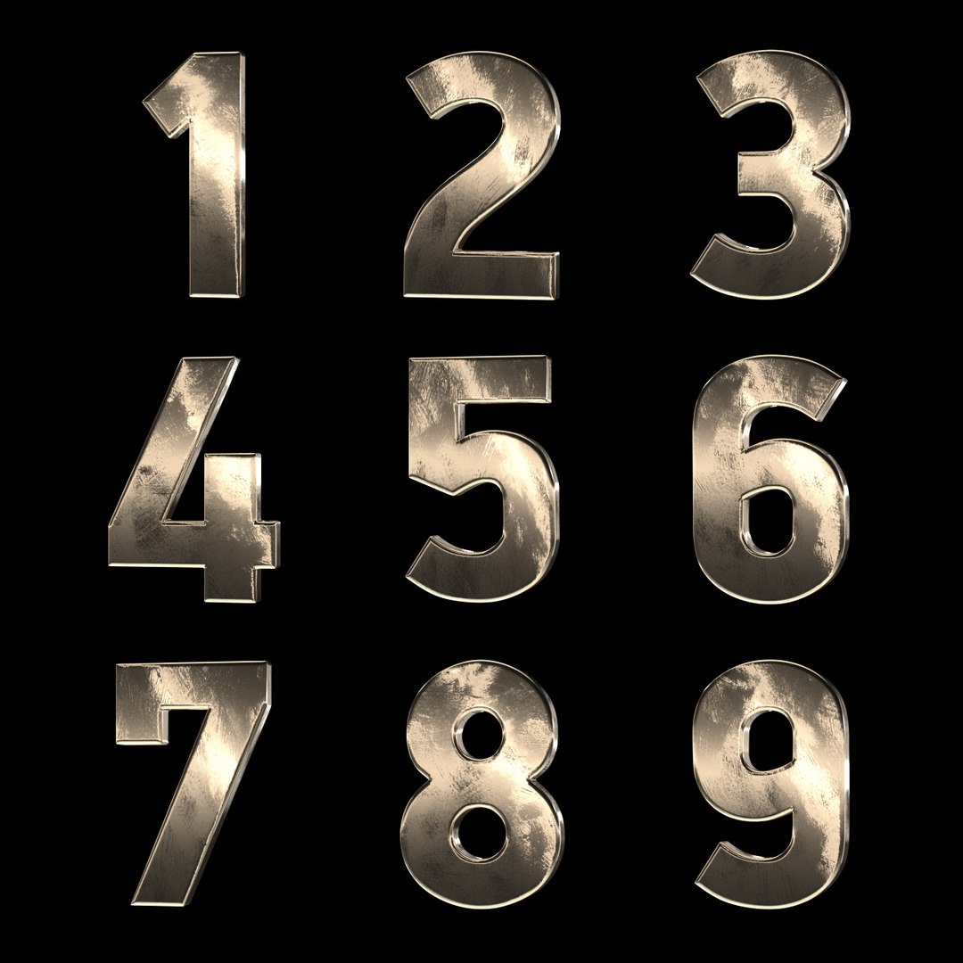 Numbers Countdown 3D - TurboSquid 1163282