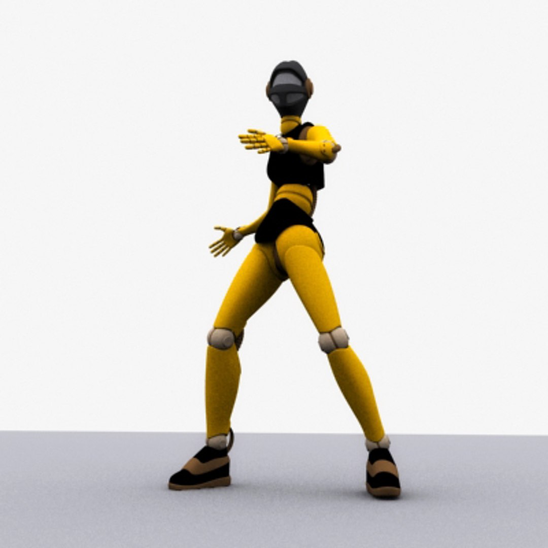 Colored Robeca Robot 3d Model