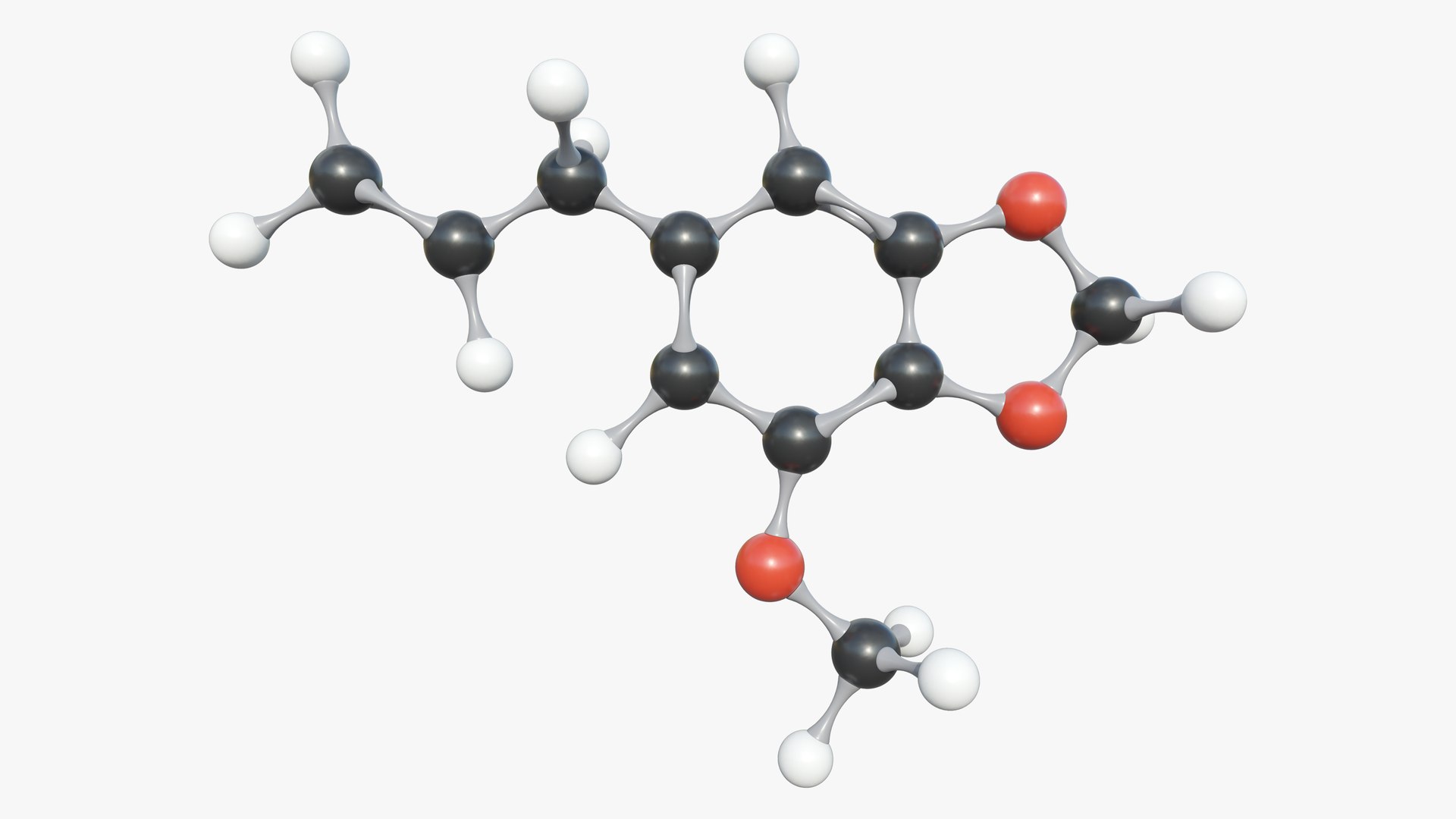 3D Myristicin Molecule With PBR 4K 8K Model - TurboSquid 1944705