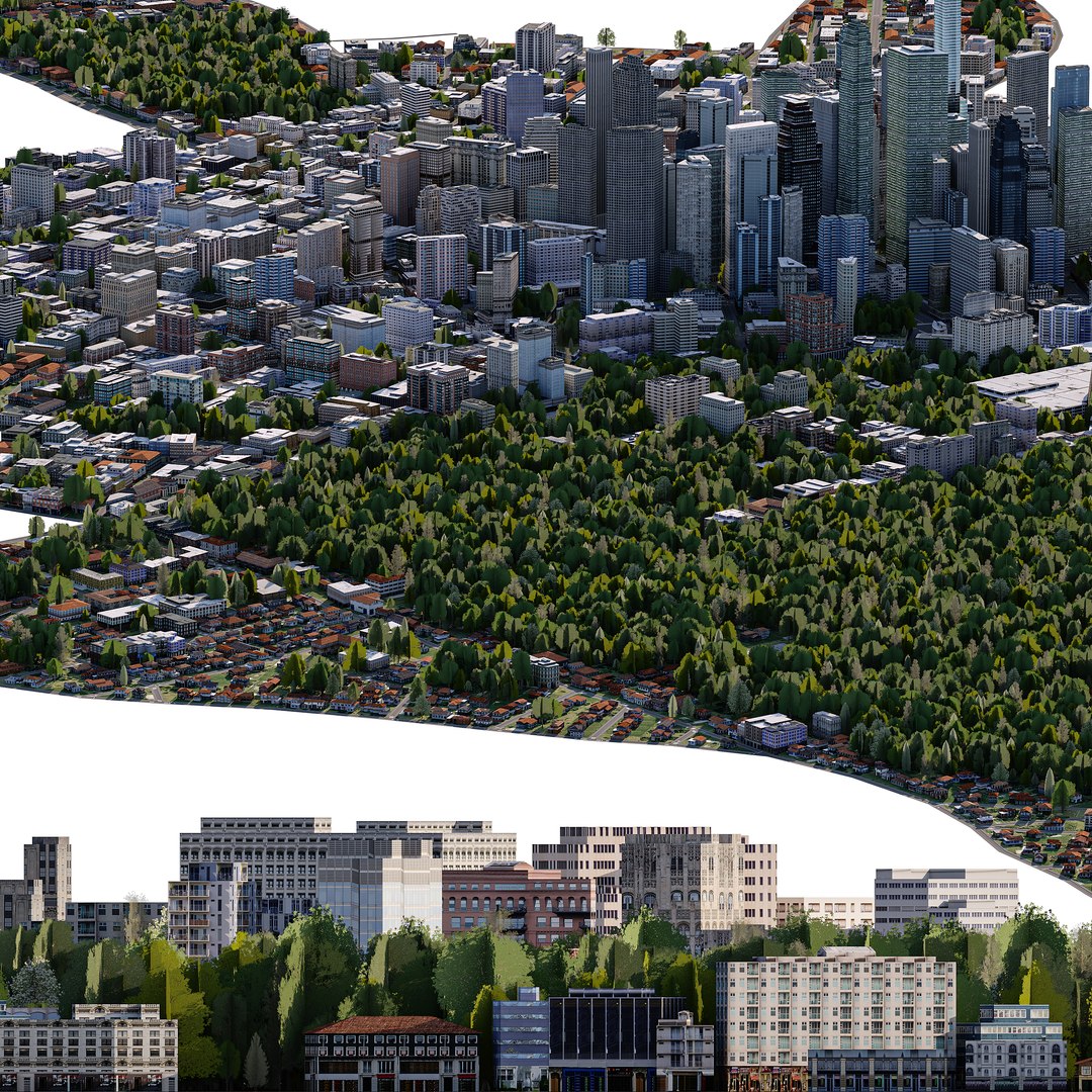 City And Surrounding Area 3D Model 3D Model - TurboSquid 2173707