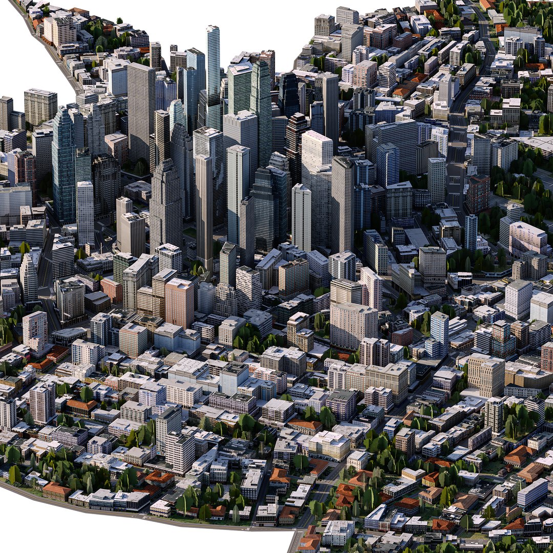City And Surrounding Area 3D Model 3D Model - TurboSquid 2173707