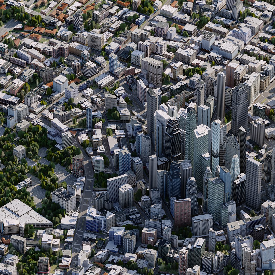City And Surrounding Area 3D Model 3D Model - TurboSquid 2173707