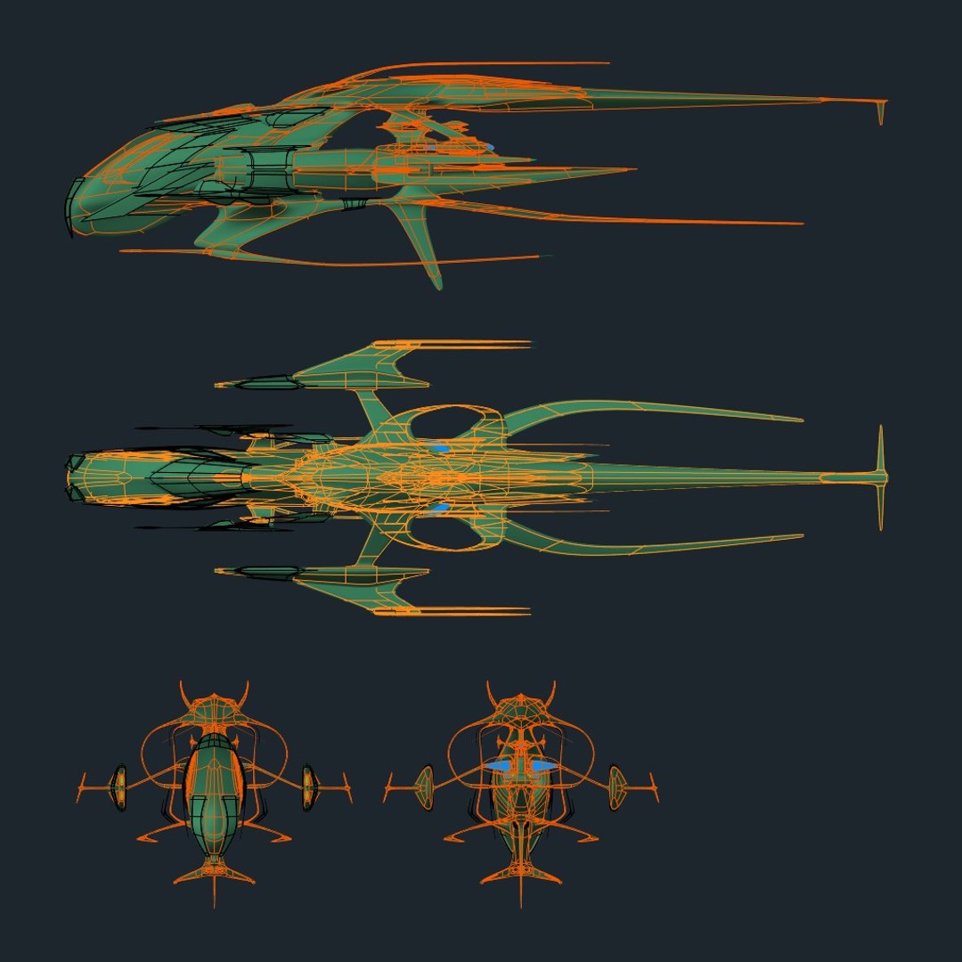 3d Model Alien Battleship