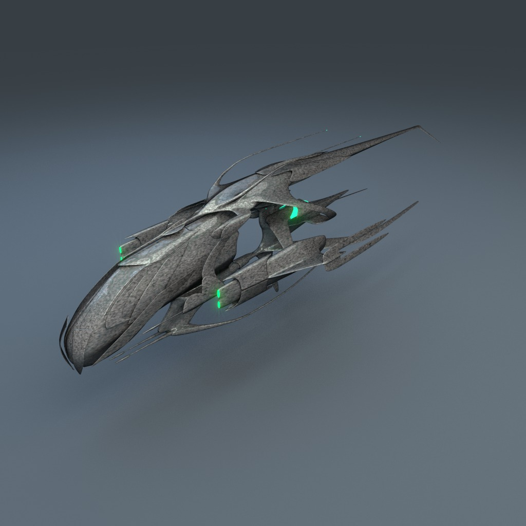 3d model alien battleship