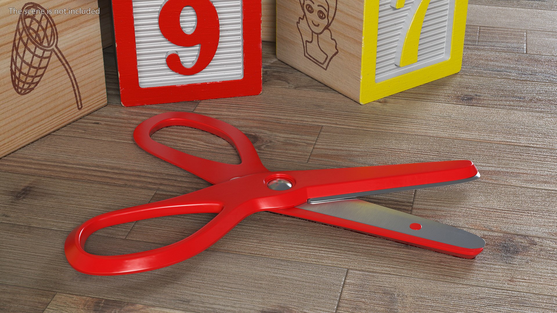 3D Model Childrens Safety Kids Scissors - TurboSquid 2147276