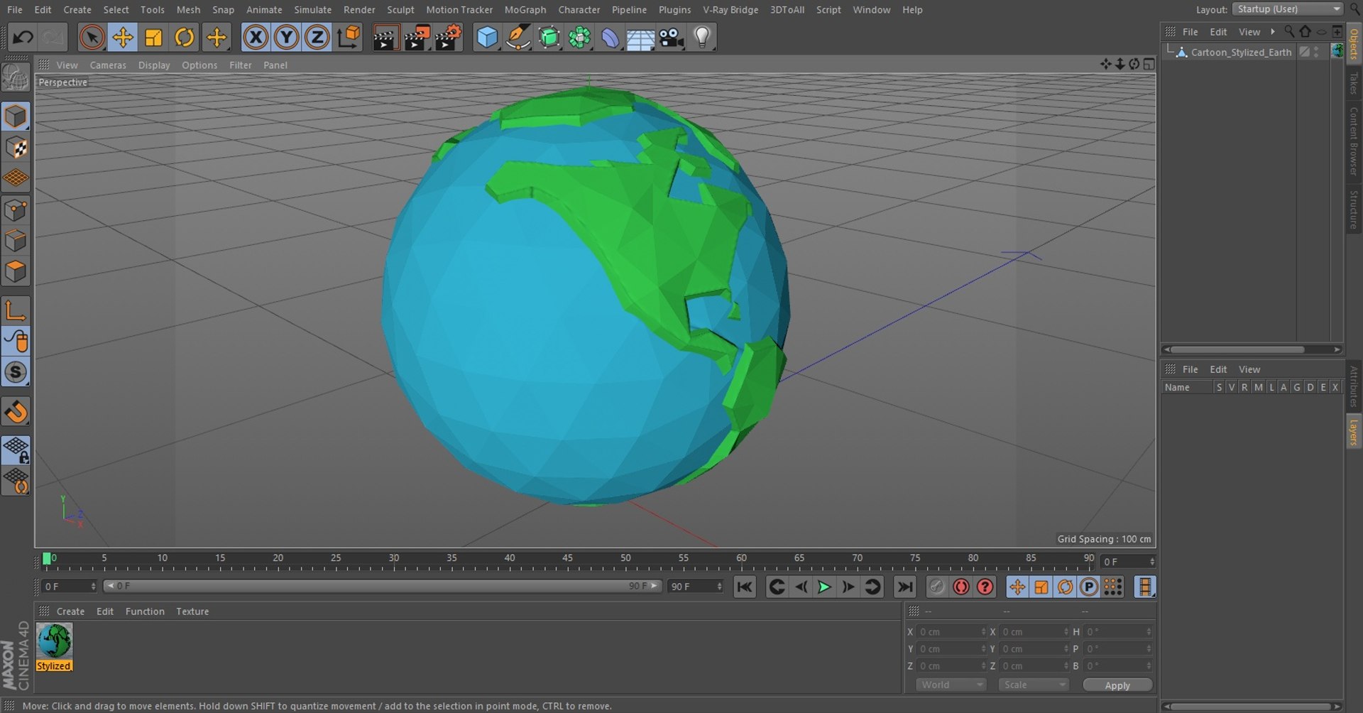 Cartoon Stylized Earth model - TurboSquid 1961363