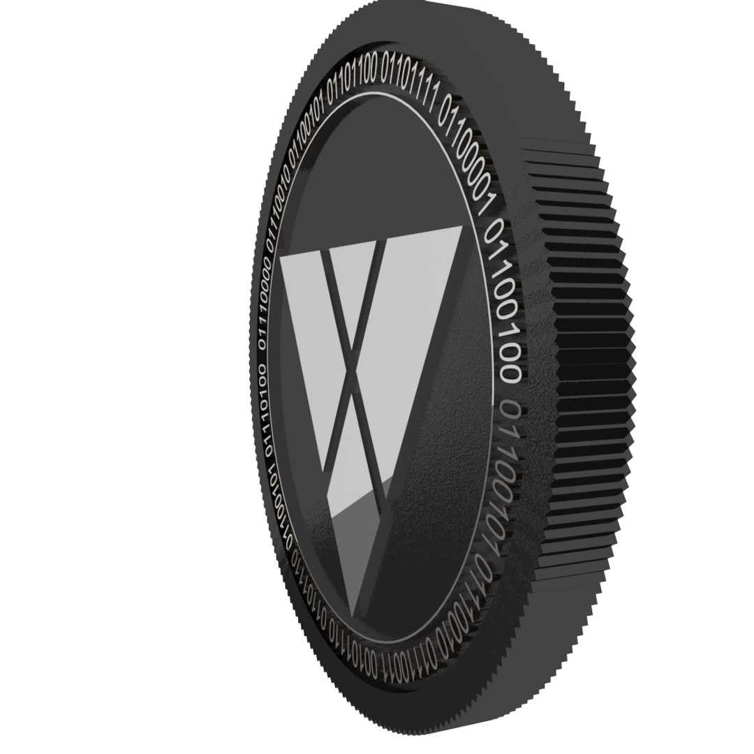 3D xtrabytes black coin - TurboSquid 1634906