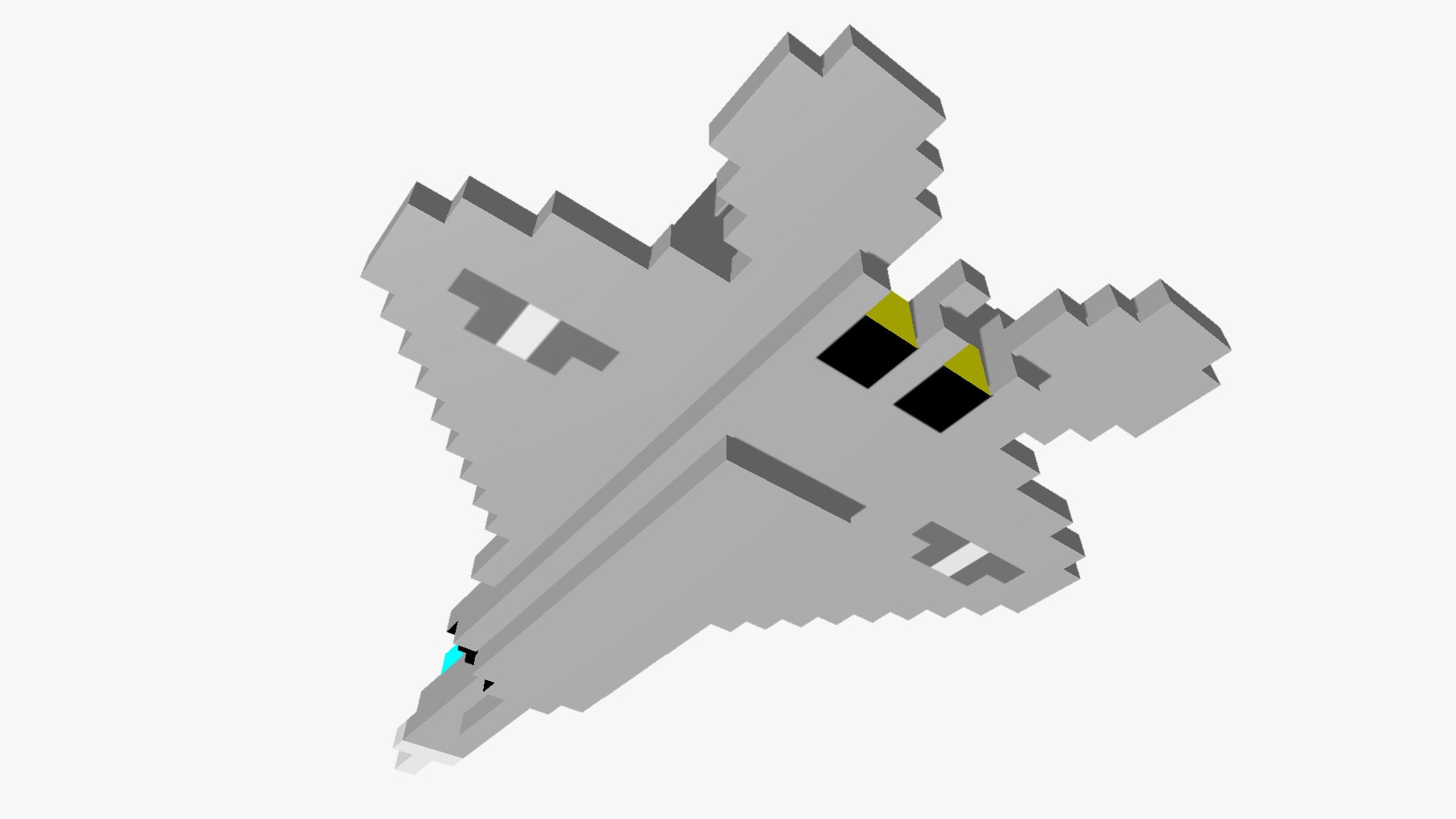 F22 Raptor - Pixelated Model - TurboSquid 1897306