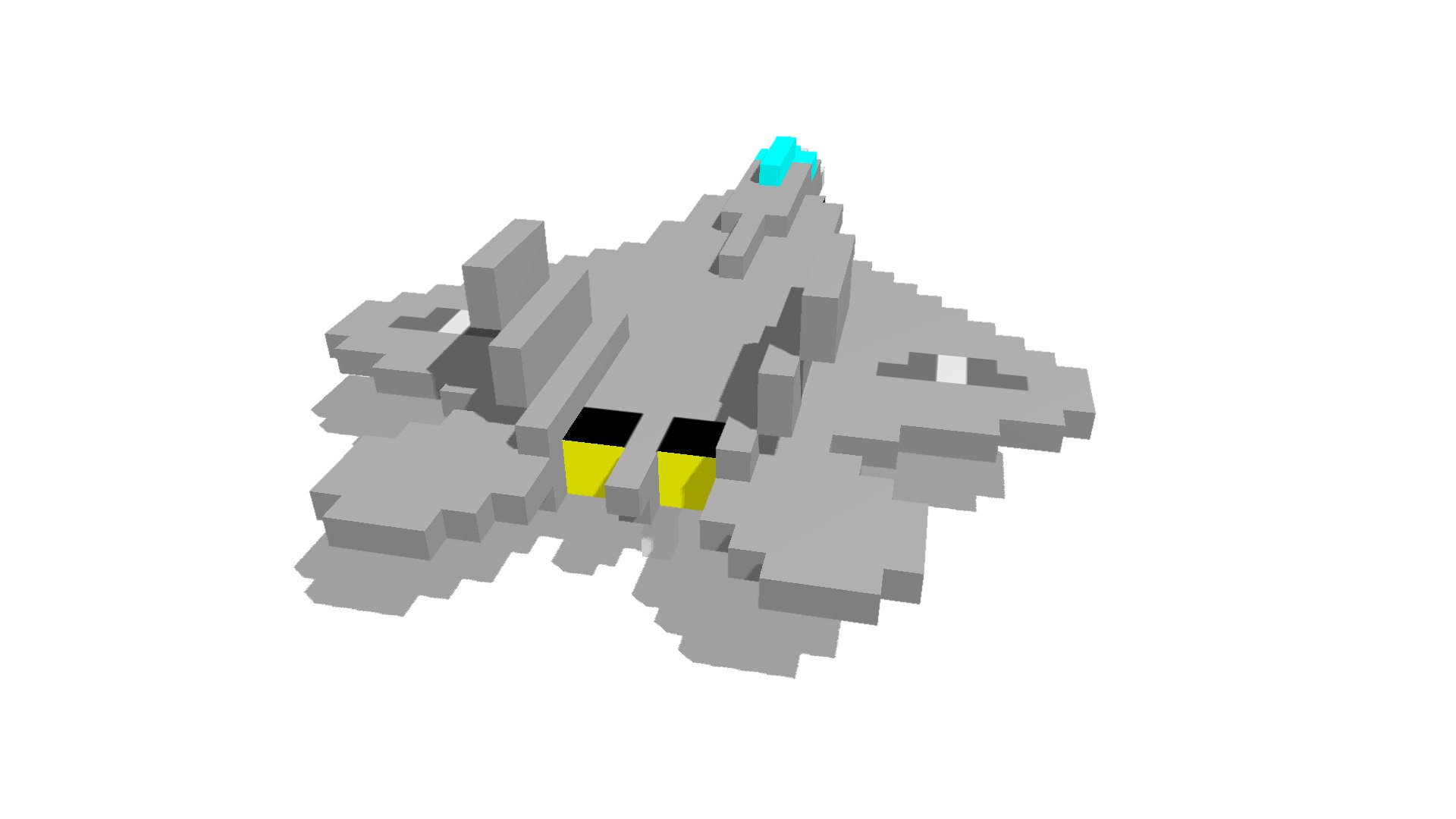 F22 Raptor - Pixelated Model - TurboSquid 1897306