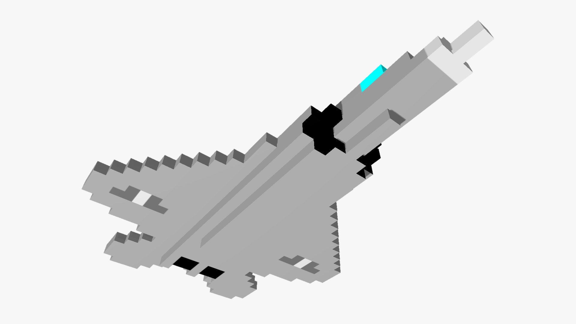 F22 Raptor - Pixelated Model - TurboSquid 1897306