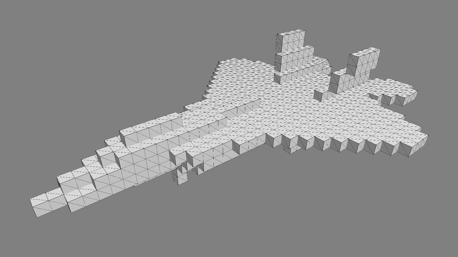 F22 Raptor - Pixelated Model - TurboSquid 1897306