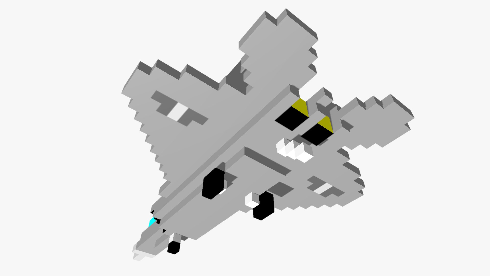 F22 Raptor - Pixelated Model - TurboSquid 1897306