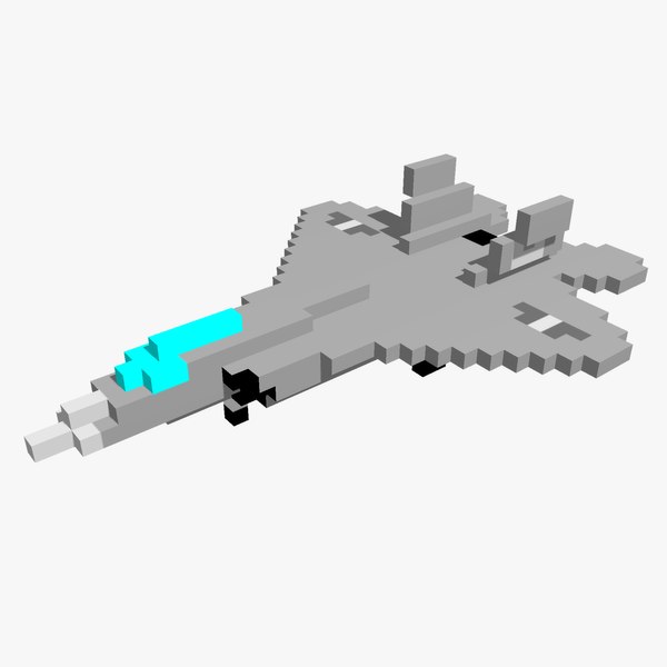 F22 Raptor - pixelated model - TurboSquid 1897306