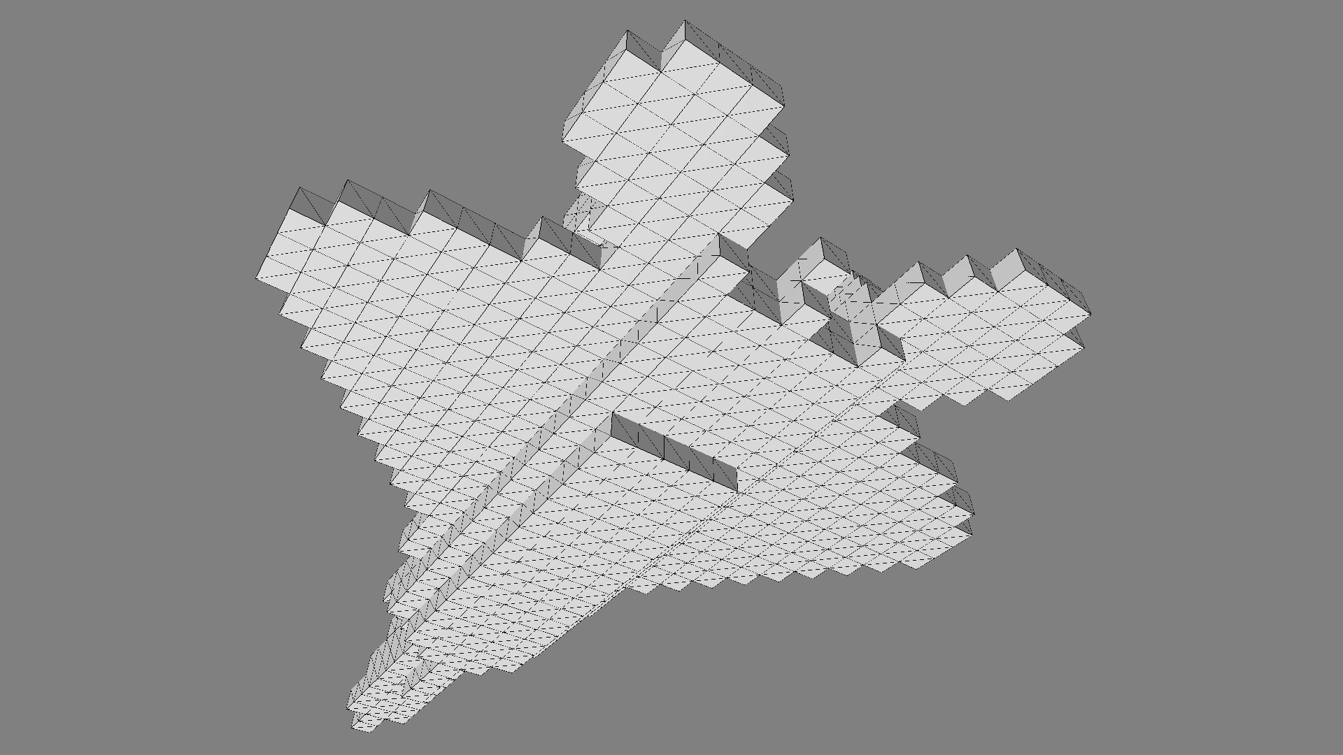 F22 Raptor - Pixelated Model - TurboSquid 1897306